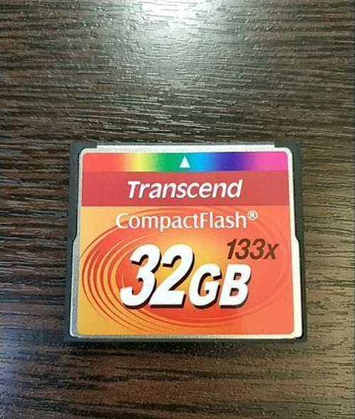 Карта памяти transcend compact flash 32 гб