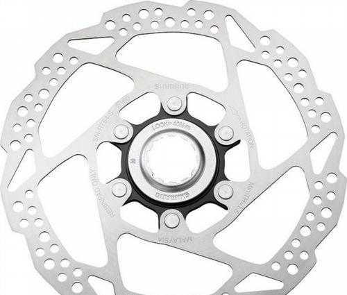 Тормозной диск Shimano RT54, 160мм, C.Lock, внешн. Шлицы стоп. кольца только для пласт колод
