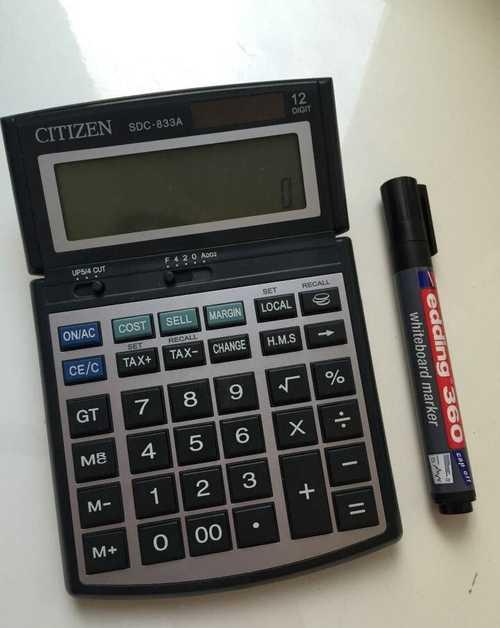 Калькулятор Citizen SDC-833a