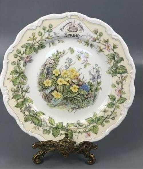 Royal Doulton,Brambly Hedge, крупные тарелки, 1982