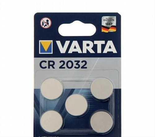 Батарейка литиевая Varta, CR2032-5BL, 3В, блистер, 5 шт