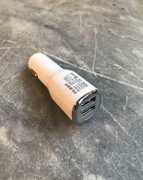 Зарядное устройство для телефона 2 USB белое