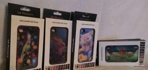 Новые чехлы-накладки для iPhone 4 S, 4G Case 3d