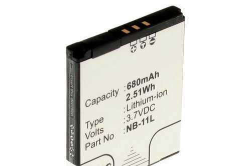 Аккумуляторная батарея для Canon ixus 170 680mAh