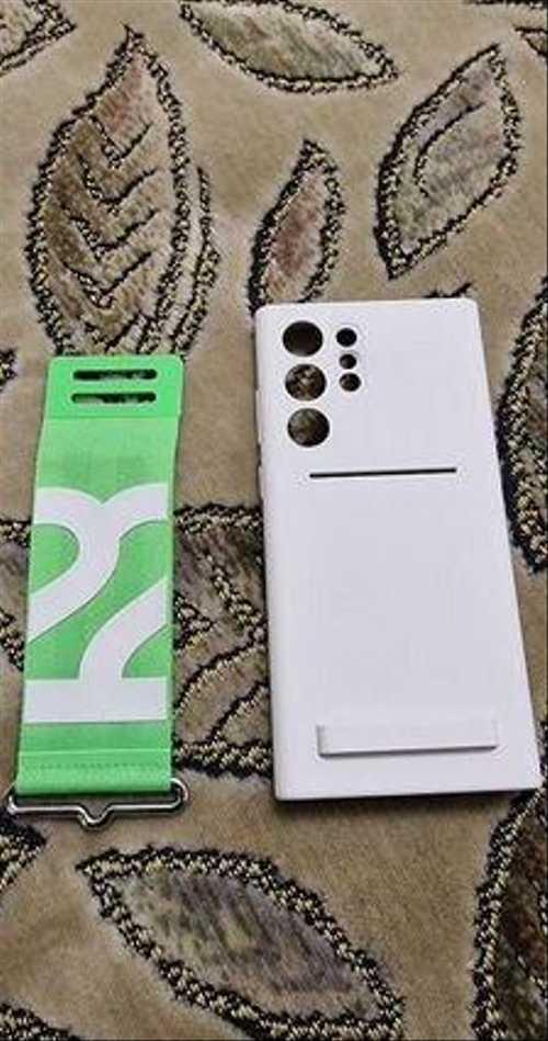 Чехол Samsung S22 Ultra Silicone cover with strap