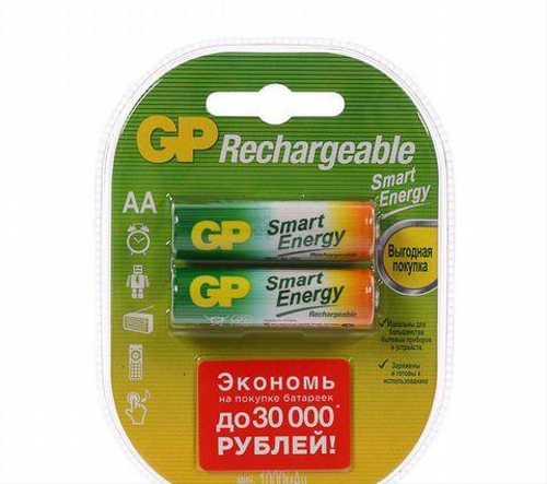 Аккумулятор GP, Ni-Mh, AA, HR6-2BL, 1.2В, 1000 мАч, блистер, 2 шт