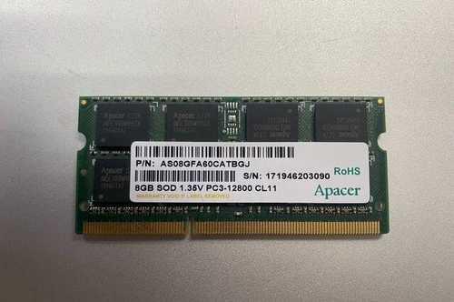 Apacer 8Gb DDR-III 1600MHz SO-dimm AS08GFA60catbgj