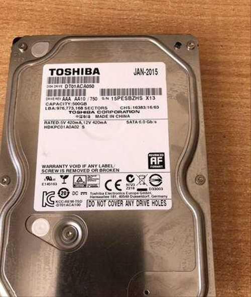 Жесткий диск Toshiba 500 Gb SATA 3 для пк