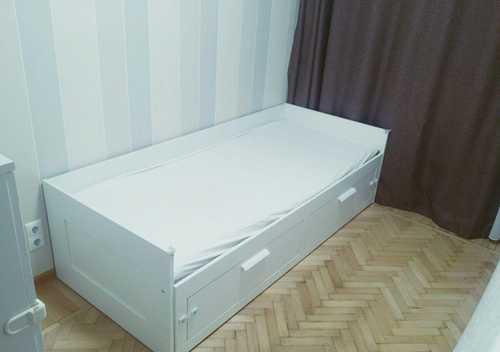 Кровать кушетка икеа IKEA бримнэс с матрасом