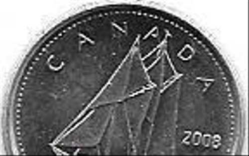 Канада 10 центов 2008 год