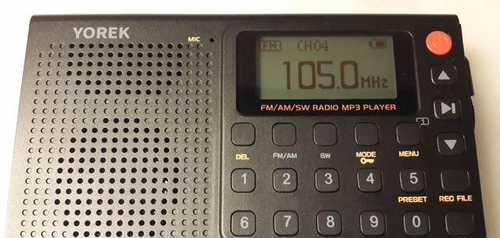 Радиоприемник колонка Yorek FM AM SW TF MP3 REC