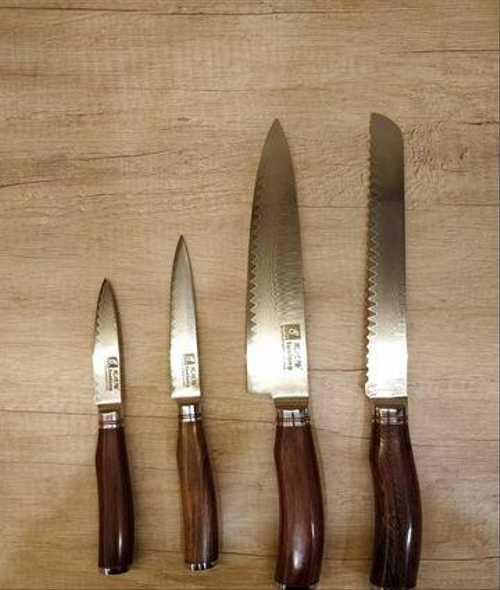 Набор ножей Sunlong из дамасской стали