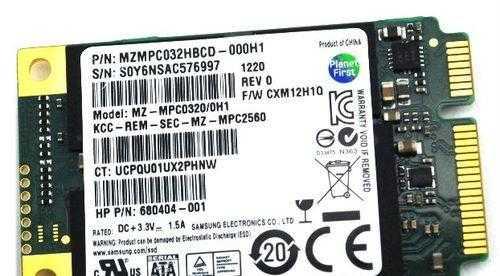 SSD PM830 Samsung 32GB msata mzmpc032hbcd