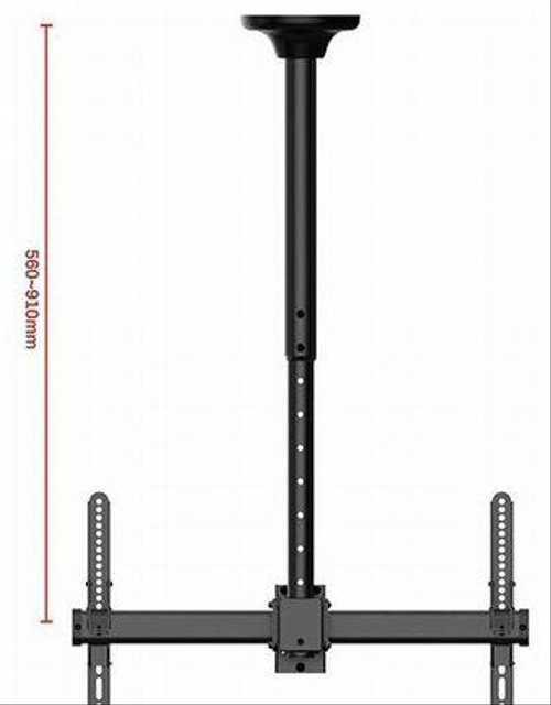 Кронштейн потолочный Uniteki LCD4146 (Черный)