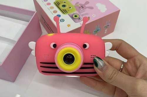 Детский фотоаппарат пчелка розовый