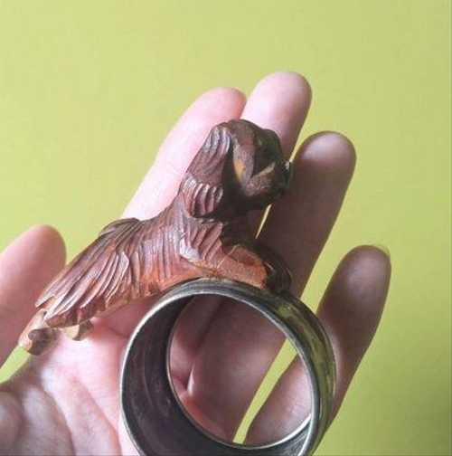 Антиквариат серебряное кольцо для салфетки