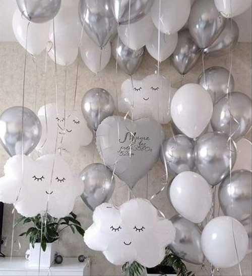 Воздушные шары на выписку из роддома девочки