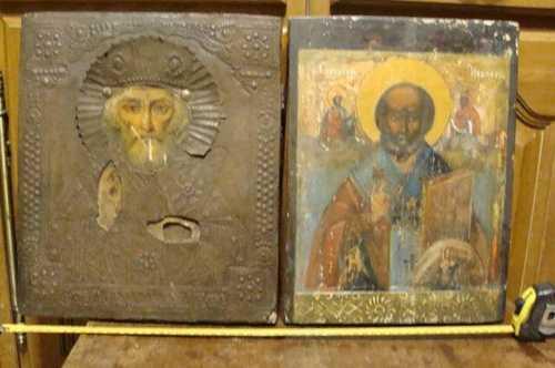 Святой Николай Чудотворец икона 29д аналой 18век