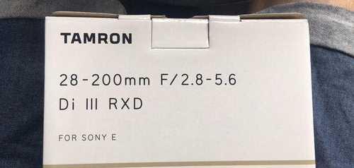 Обьектив Tamron 28-200 mm F2.8-5.6 DI iii RXD