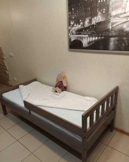 Кровать детская Икея mygga матрас+наматрасник
