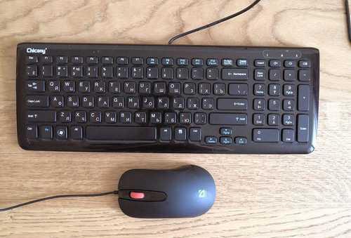 Клавиатура Chikony и оптическая мышь Defender