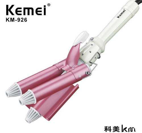 Керамическая тройная плойка Kemei KM-926