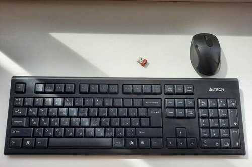 Беспроводные клавиатура и мышь A4Tech 7100N