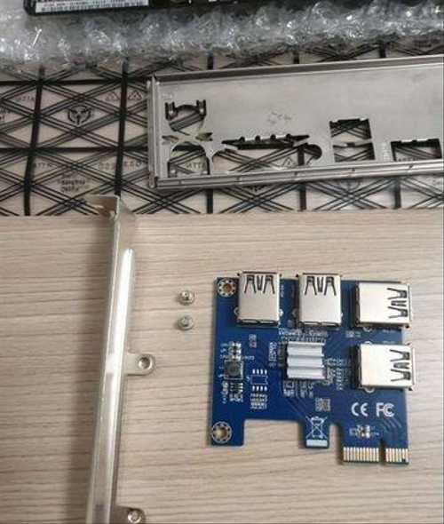 Плата расширения pci-e x4 to 4 pci-e USB3.0