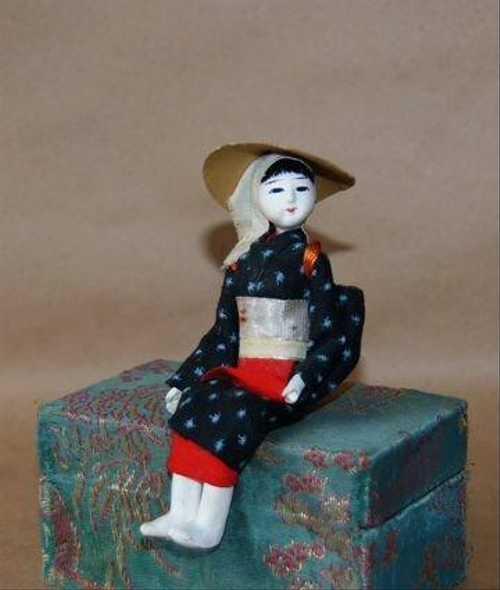 Японская старинная кукла, 13 см