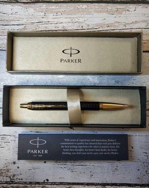 Ручка Parker IM Black-Gold GT шариковая. Зол.-23К