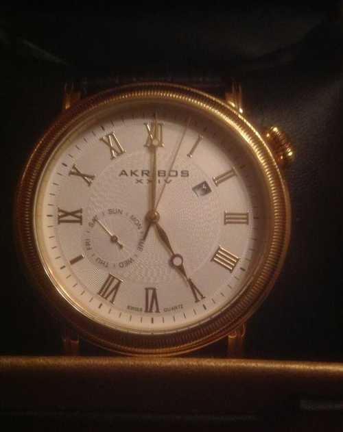 Новые часы кварцевые мужские akribos xxiv