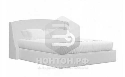 Кровать Лотос 1.6 м экокожа белая