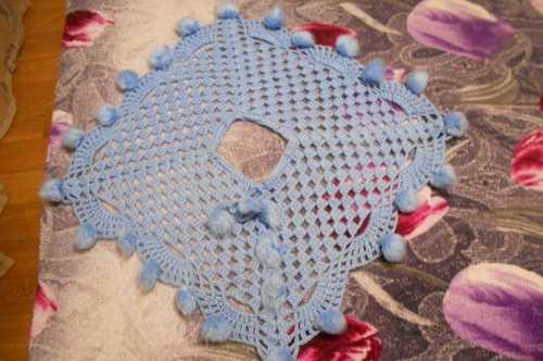 Пончо вязанное для девочки