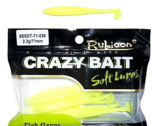 Съедобная резина Crazy Bait ssdt 8 шт (71 мм)