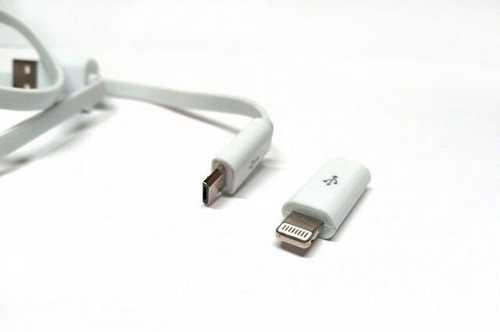 Кабель USB для зарядки microUSB+iPhone устройств 5