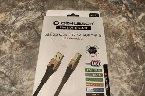 Кабель USB 2.0 A-B / Oehlbach USB Primus B, 50см