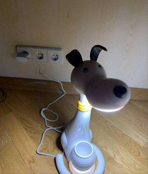 Настольная лампа-светильник-ночник собака LED