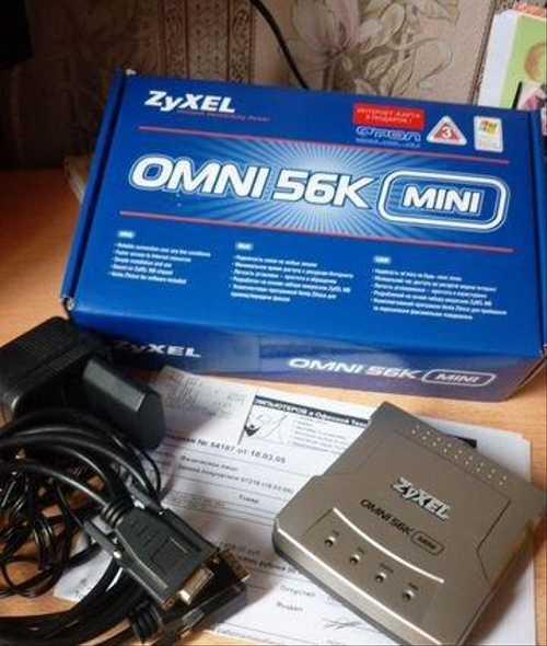 Модем zyxel omni 56K mini