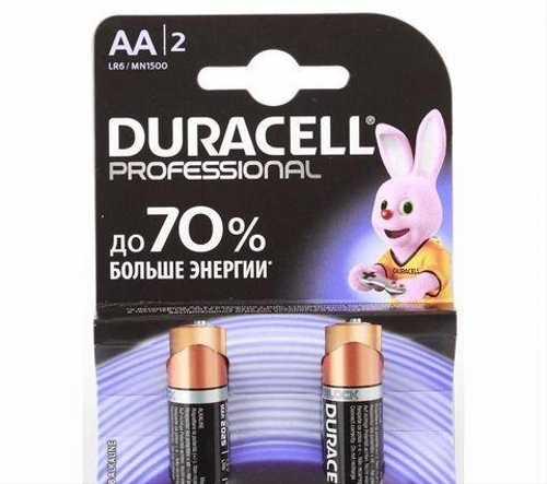 Набор батареек "Duracell Professional", пальчиковых, аа/LR06, 2 штуки