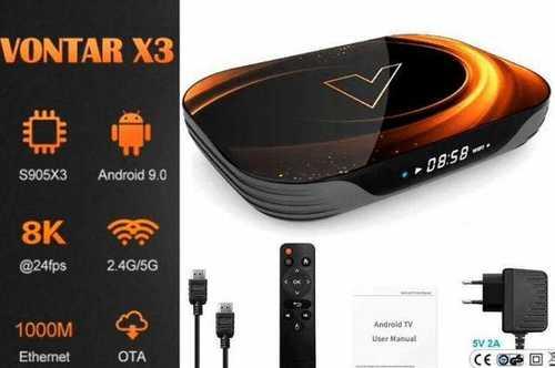 Tv Box Vontar X3 4GB-32GB Android tv 9