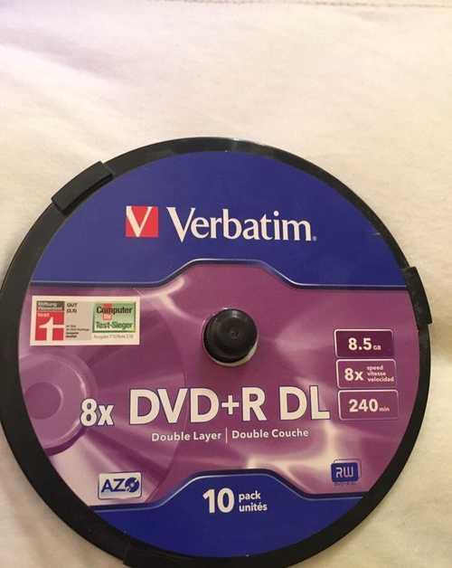 Диски Verbatim DVD+R DL 8.5 gb