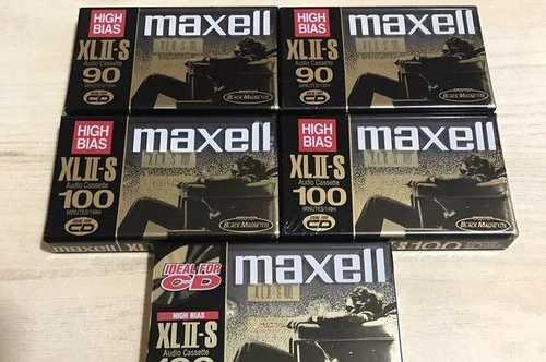 Аудиокассеты Maxell XLll-S 90 и 100 новые 5 шт