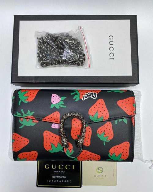 Новый женский кошелёк клатч Gucci Dionysus черный