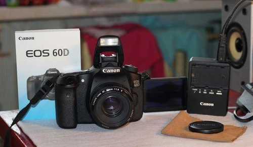 Продам фотоаппарат Canon 60 D + объектив