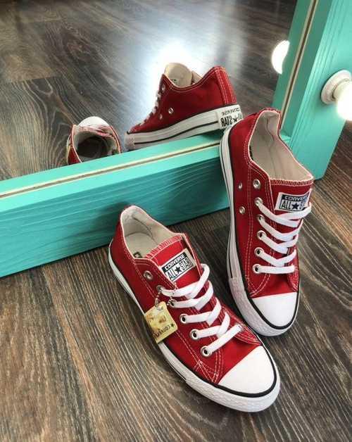 Кеды Converse красные низкие