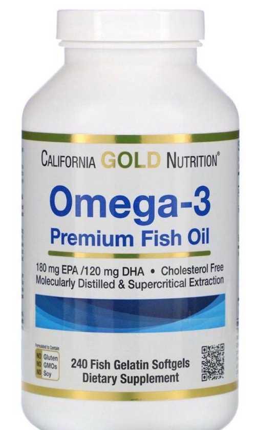 Omega 3 Premium Fish Oil (USA) / 240 капсул