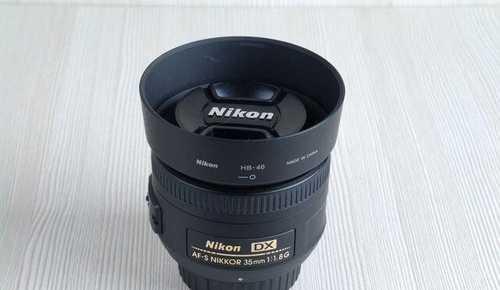 Обьектив Nikon 35mm f/1.8G Nikorr