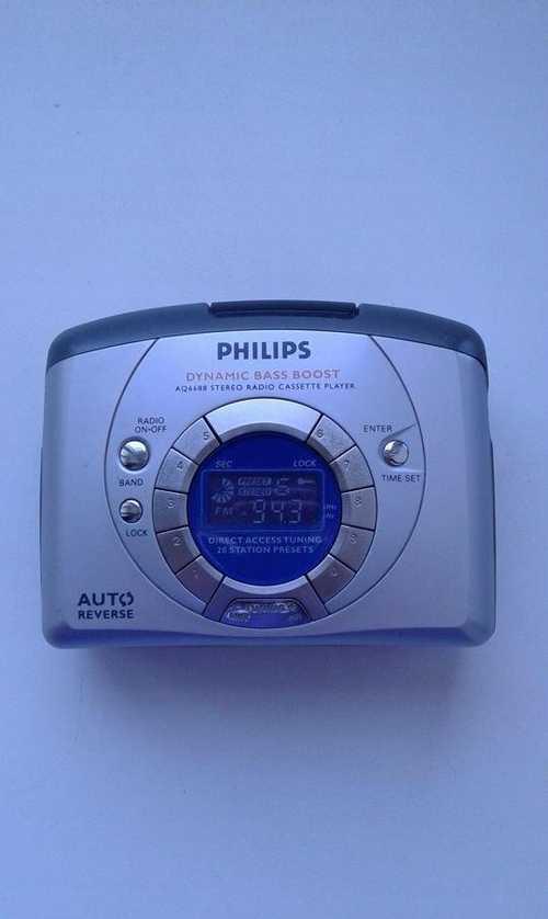 Стерео радио кассетный плеер philips AQ6688