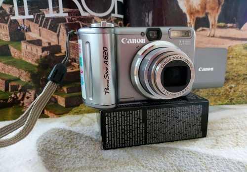 Canon PowerShot A620 + карта памяти 2 Гб + чехол