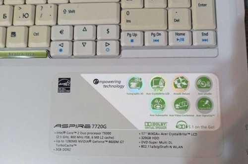 Acer aspire 7720G, ремонт